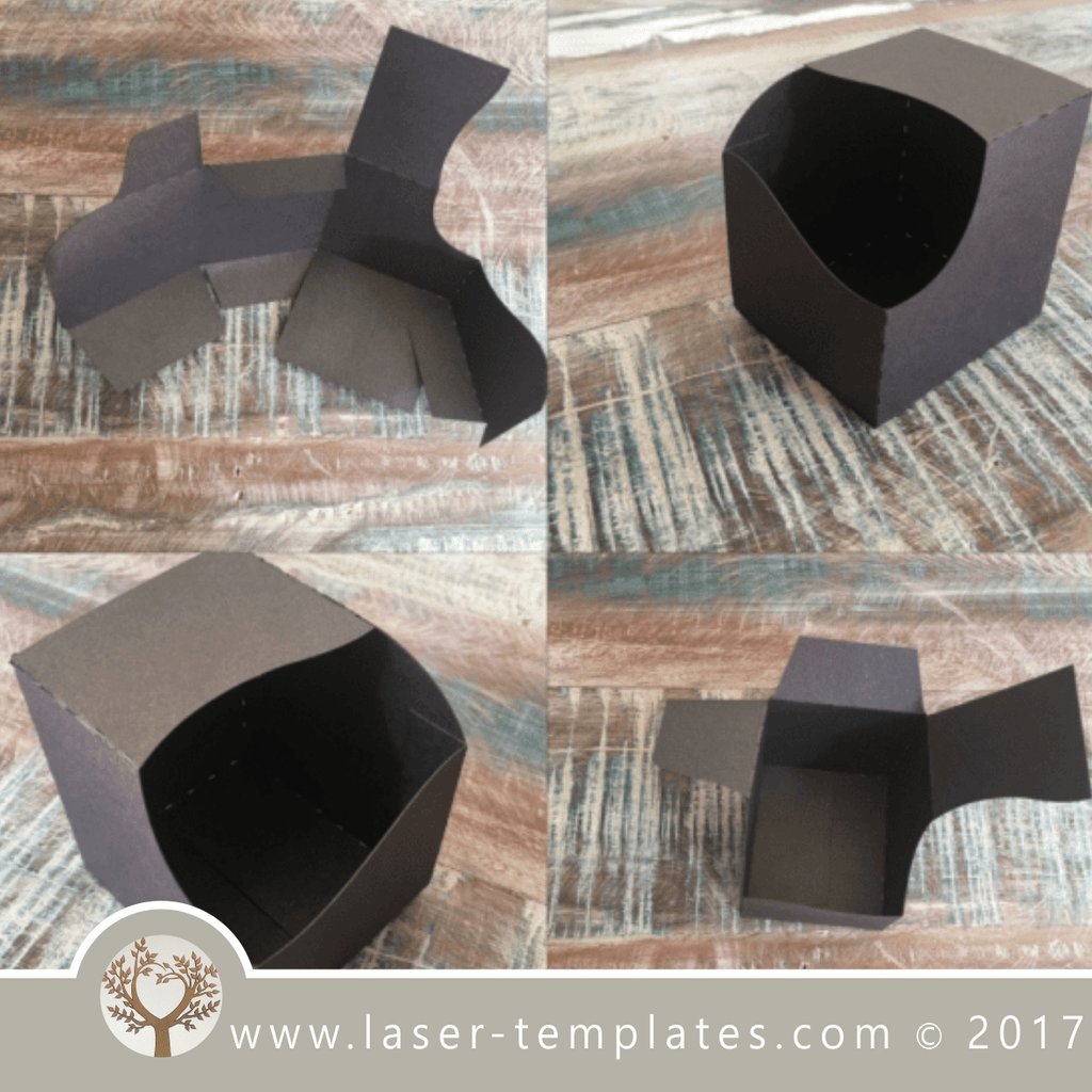 Paper box template for laser or hand cutting. Vector design. Print or ...