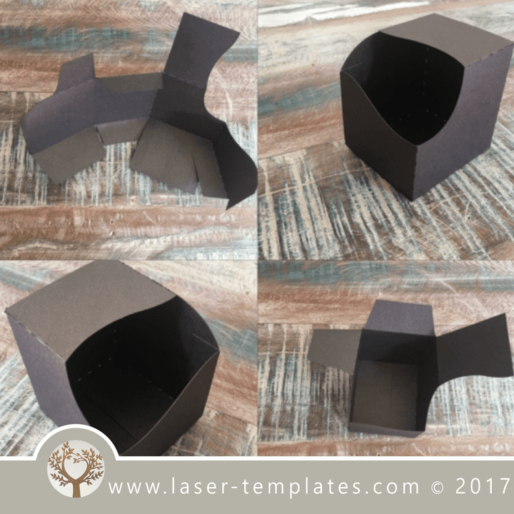 Paper box template for laser or hand cutting. Vector design. Print or ...