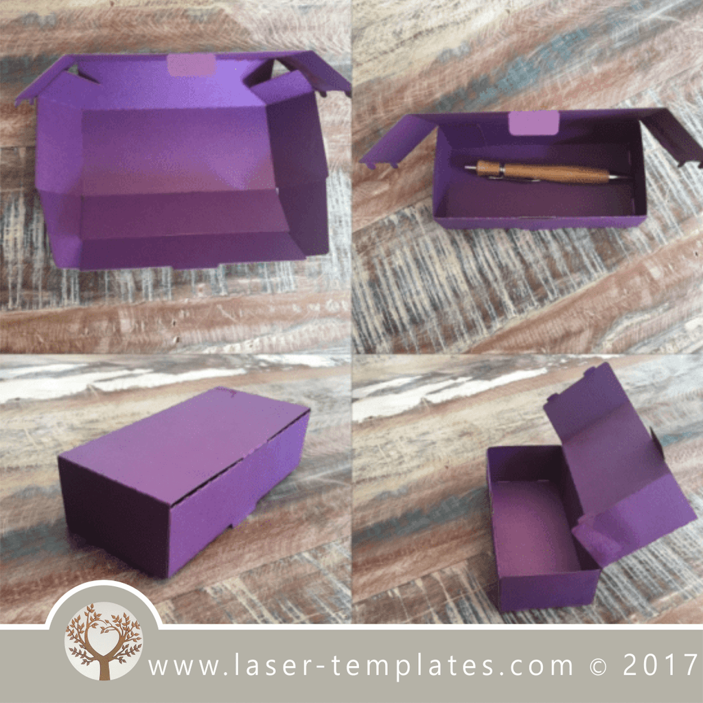 Paper box template for laser or hand cutting. Vector design. Print or ...