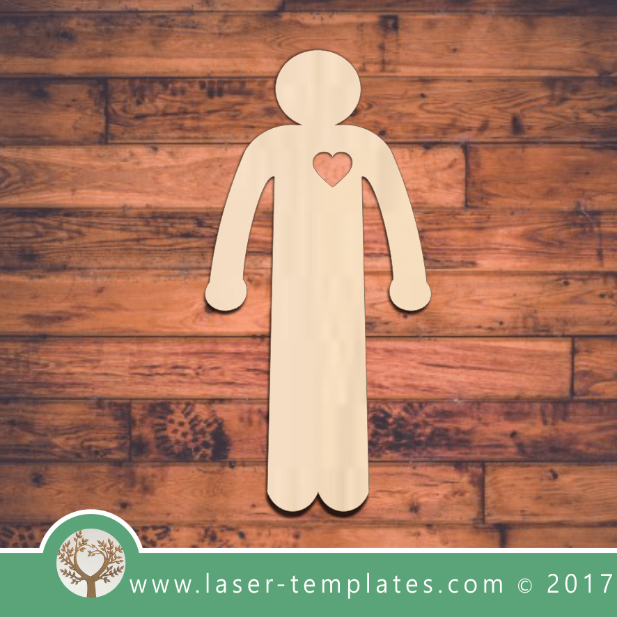 Paperclip Man laser cut template. – Laser Ready Templates