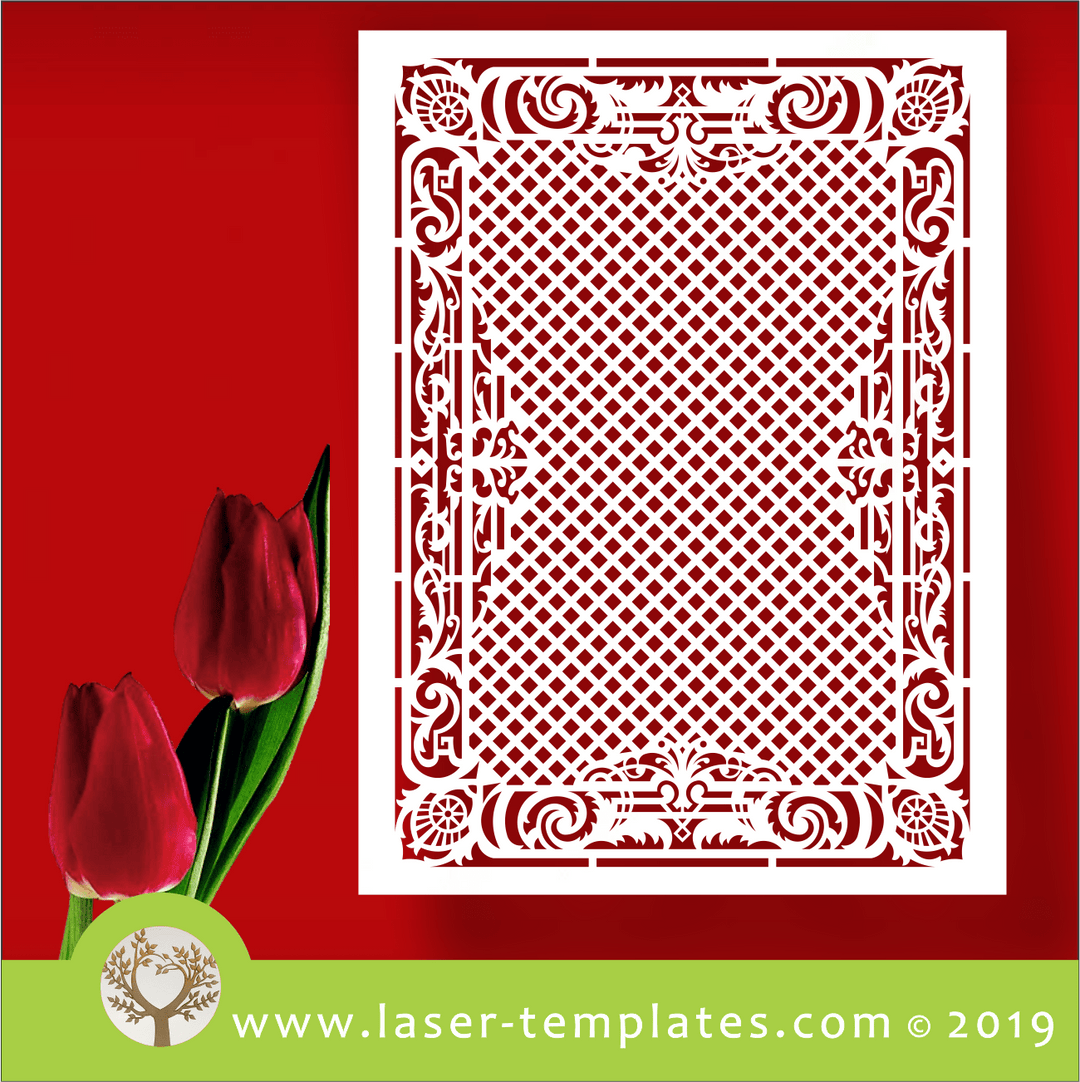Laser cut template for Pattern 9 Stencil – Laser Ready Templates