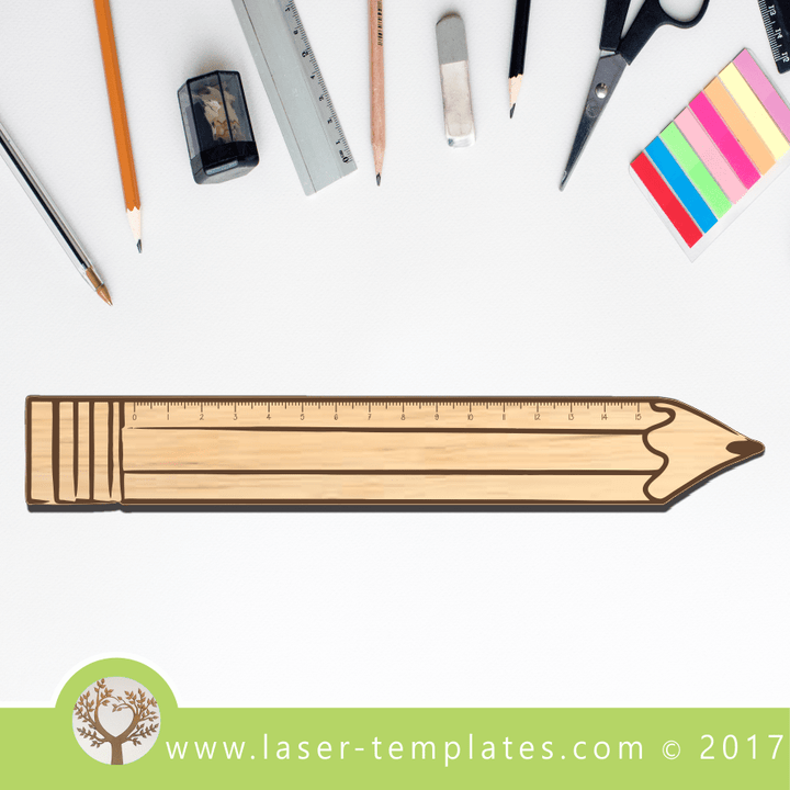 15cm Pencil Metric Ruler Laser Template, Download Vector Designs ...