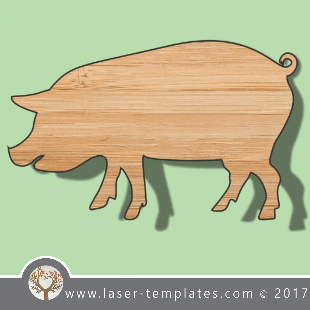 Pig template, online laser cut design store. Download Vector patterns ...
