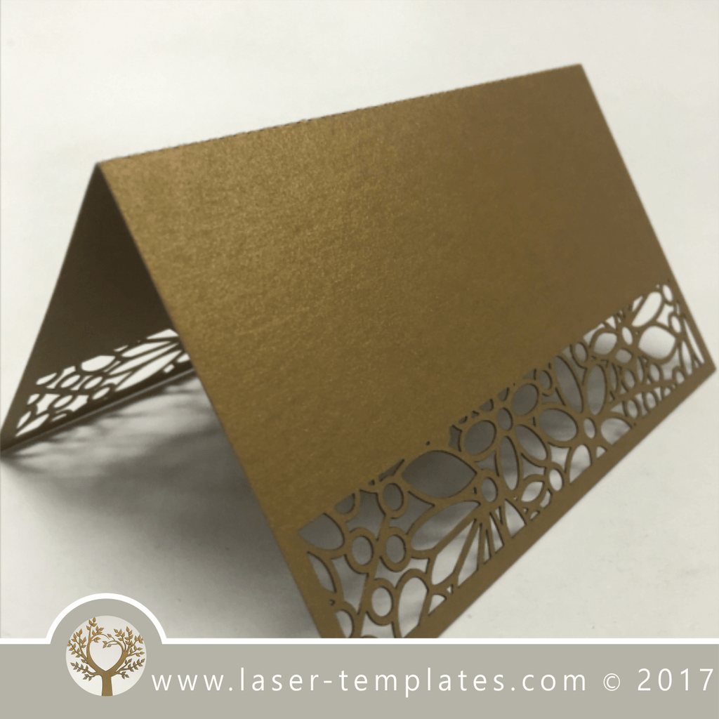 Laser cut wedding place / name card template, download design. – Laser ...