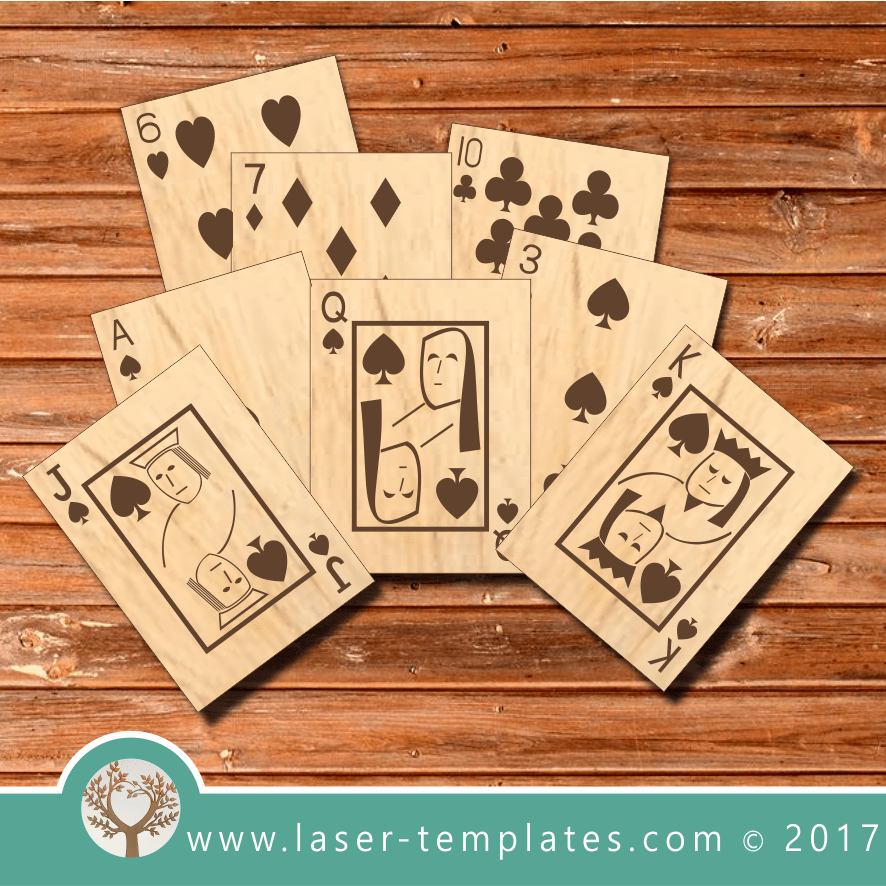 Play Card Set for laser cut and engraving, download vector drawings ...