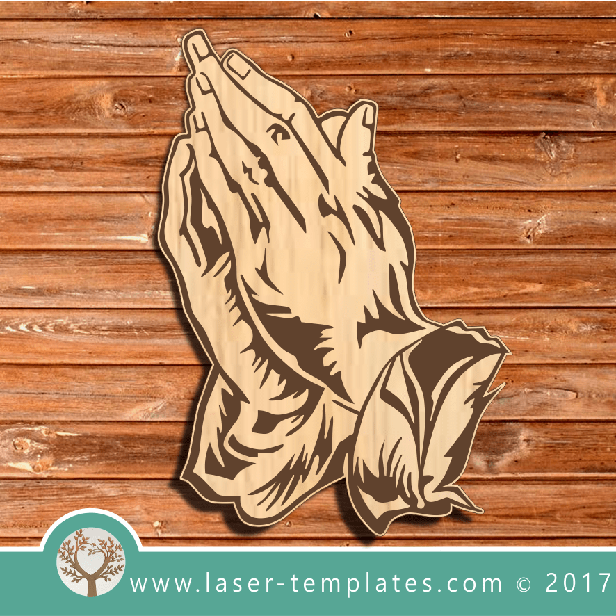 Laser Cut Praying Hands Template, Download Laser Ready Vector Designs ...