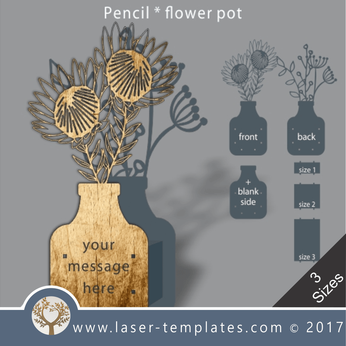 Laser Cut Flower Pot and Vase Designs – Laser Ready Templates