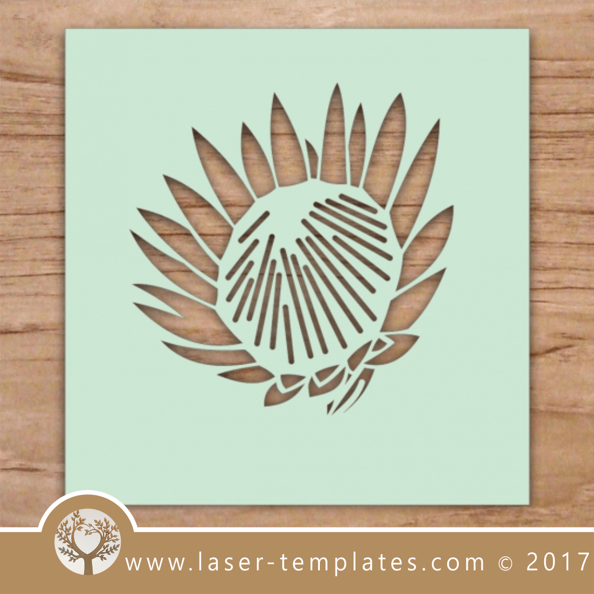 Protea Stencil laser cut pattern, design, template. Online store ...