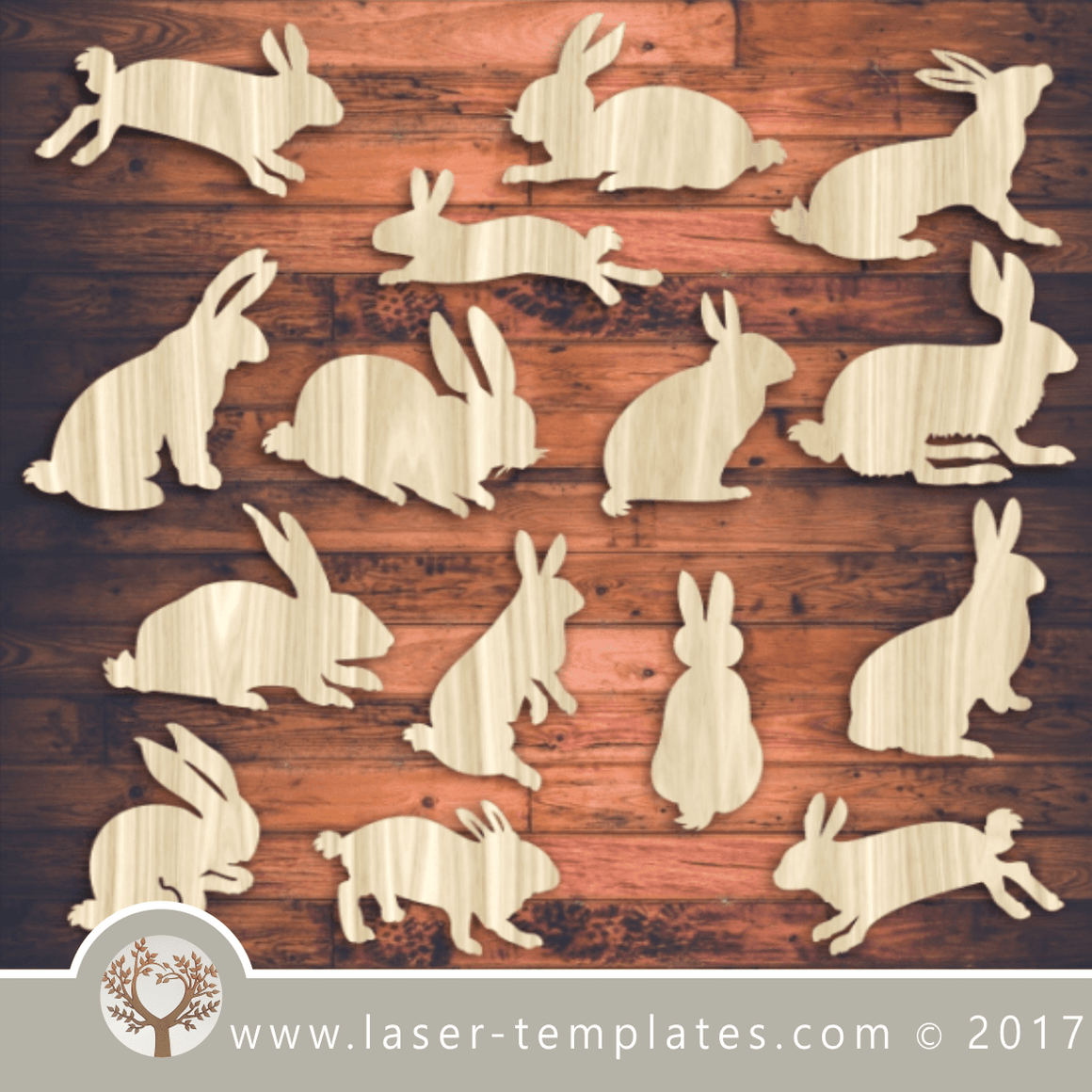 Laser cut Wild Animals Template Collection from Laser Ready Templates.