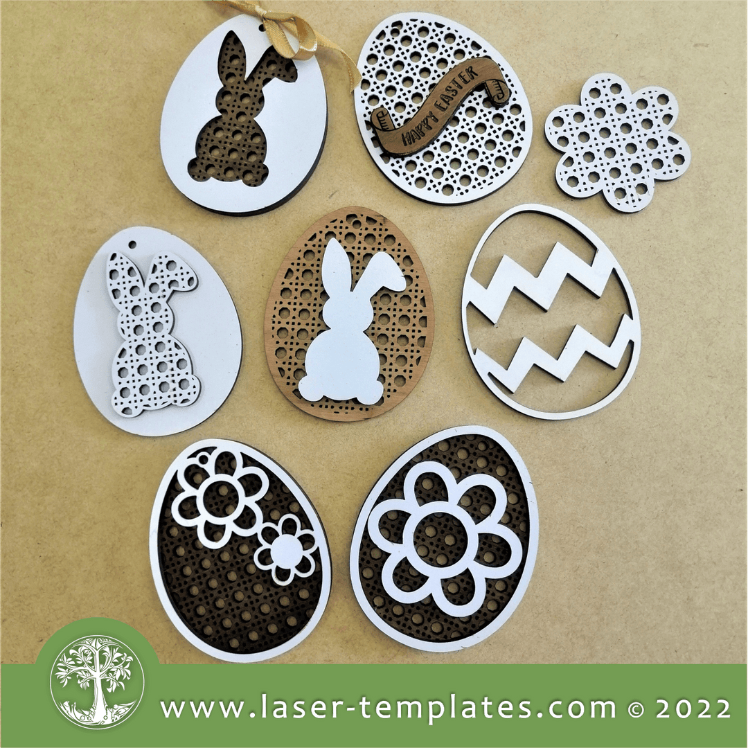 Rattan Easter Egg Bundle Template – Laser Ready Templates