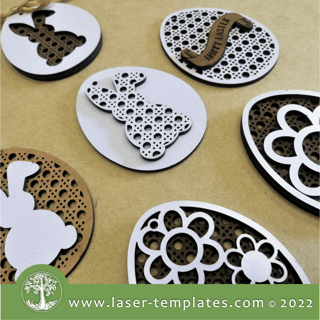 Rattan Easter Egg Bundle Template – Laser Ready Templates