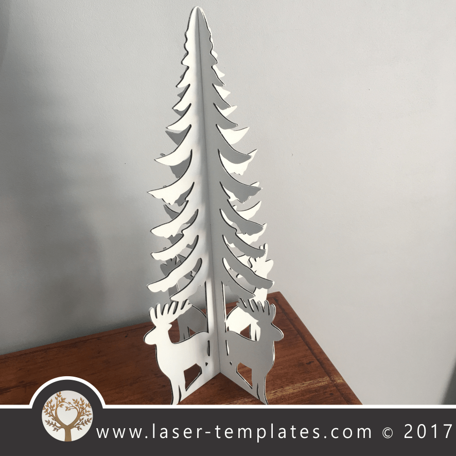 Reindeer Christmas Tree Templates, Download Vector Designs. – Laser ...