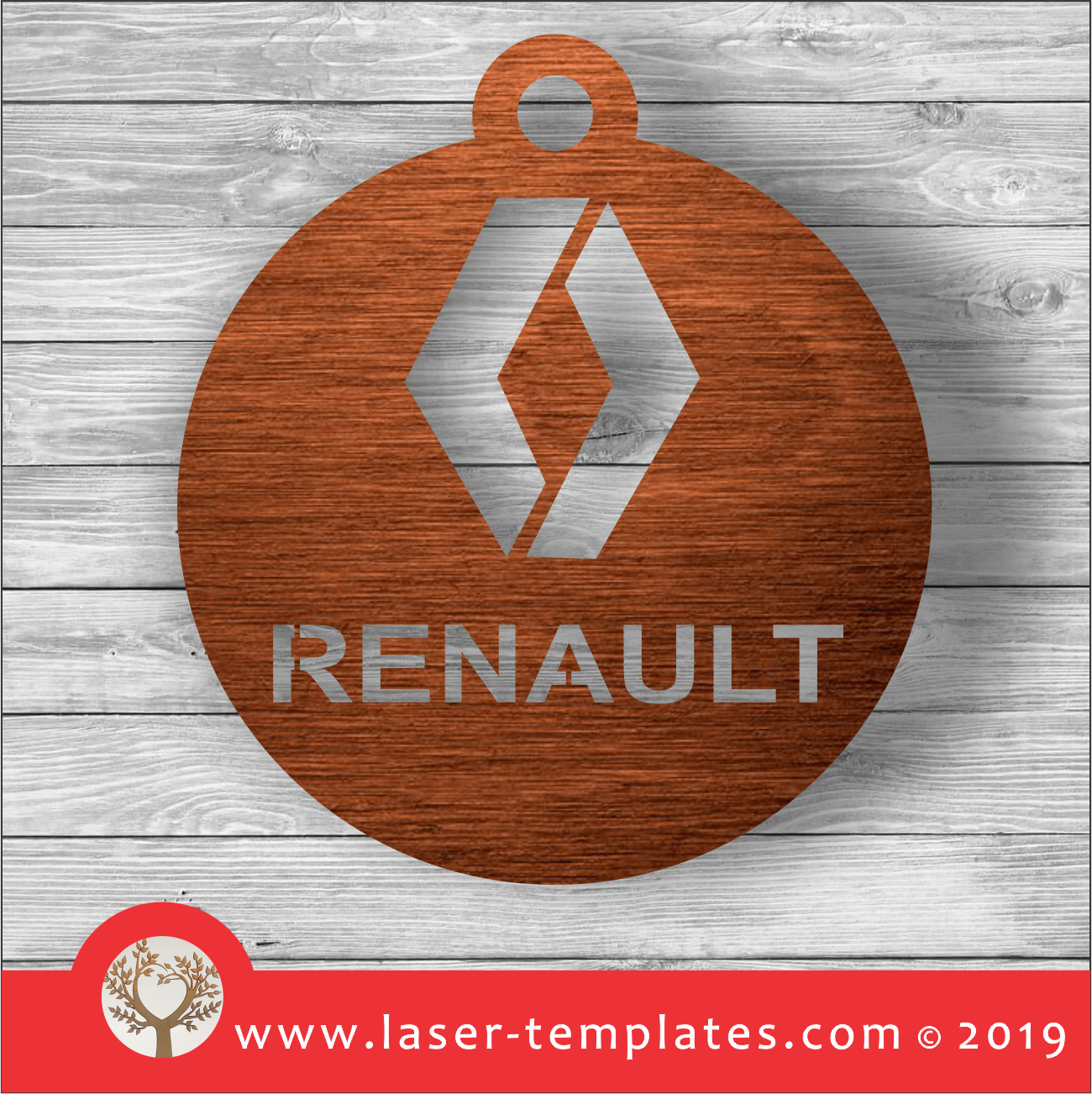 Laser cut template for Renault Key Ring – Laser Ready Templates