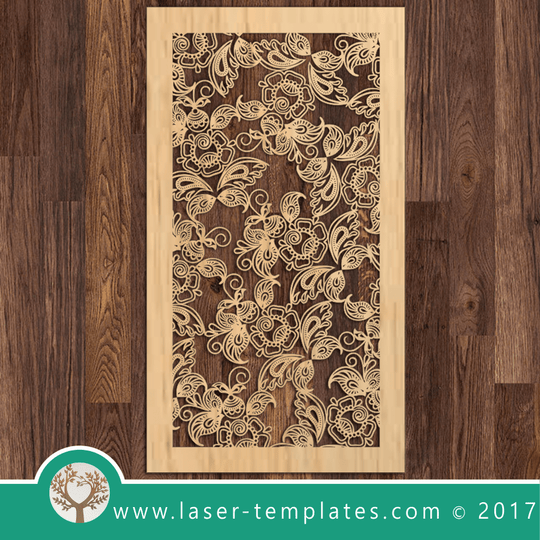 Laser cut Room Divider template, download butterfly design template ...