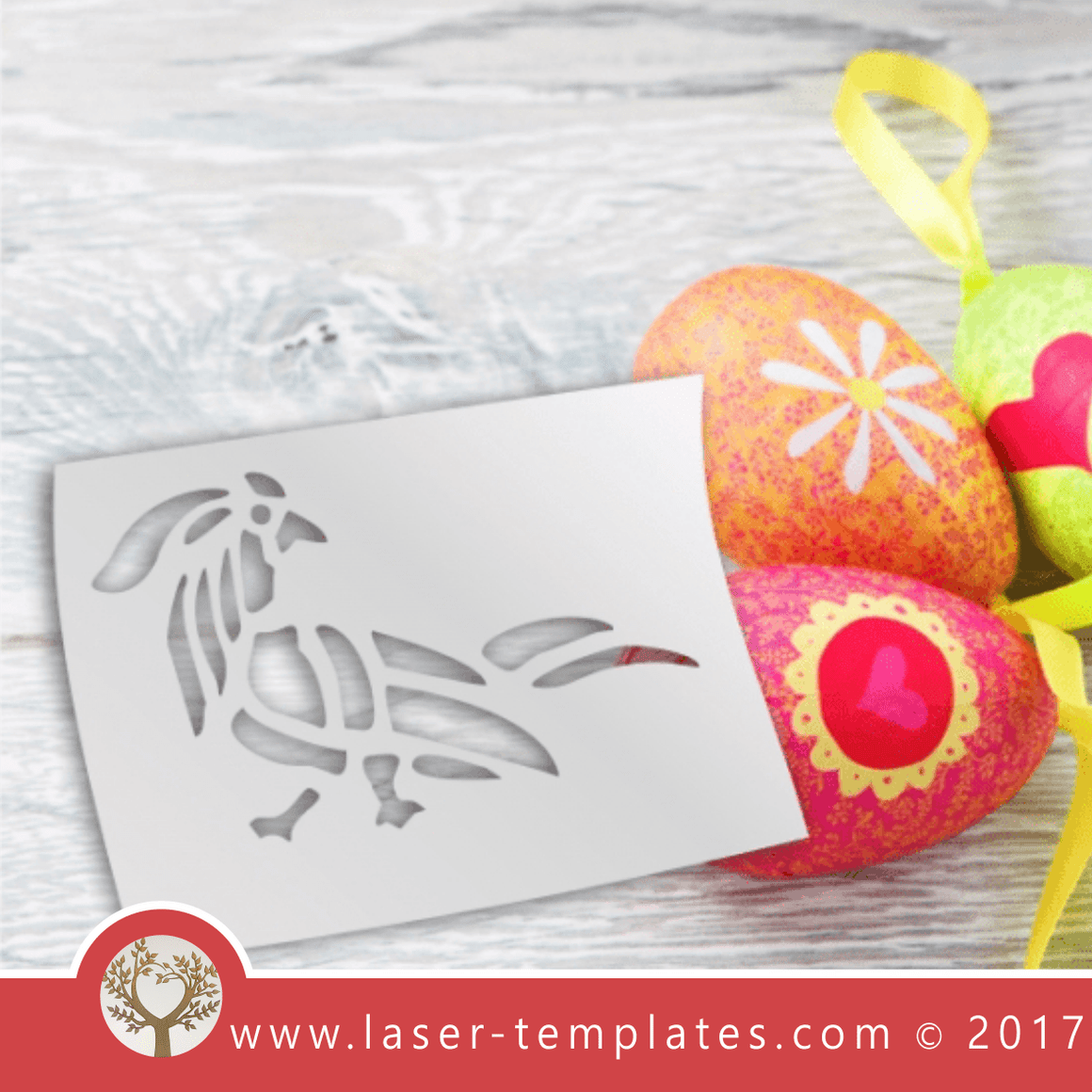 Rooster stencil templates. Stencil for laser cut birds. Vector online ...