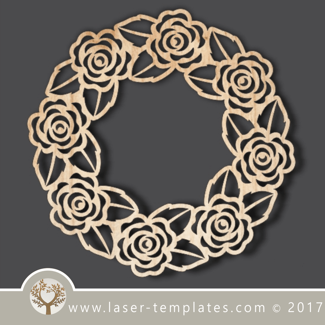Roses laser cut template. Vector online store, free designs. Rose ...