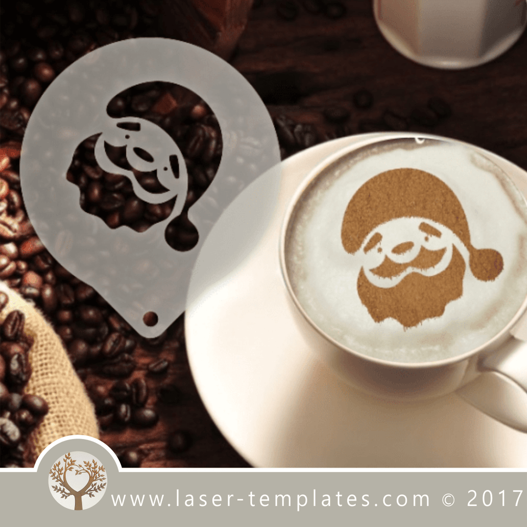 Santa Clause Laser cut template. Online vector design. Download free ...