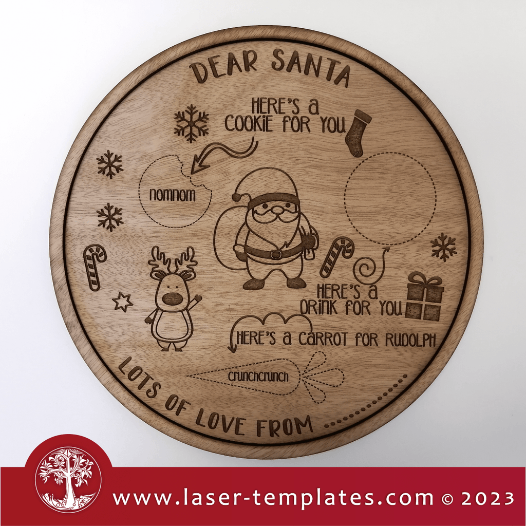 Santa Tray – Laser Ready Templates