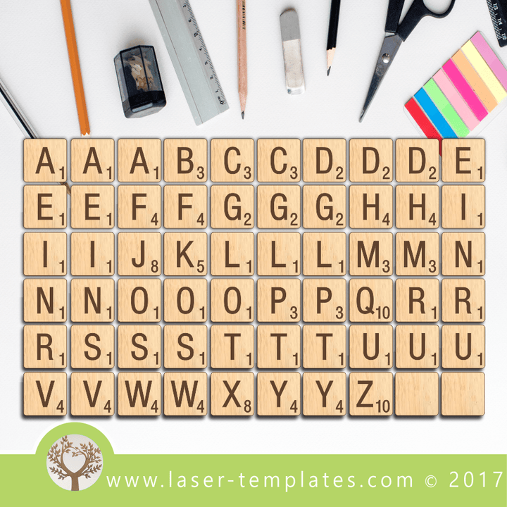 Laser Cut Scrabble Letters Template, Download Vector Designs Online ...