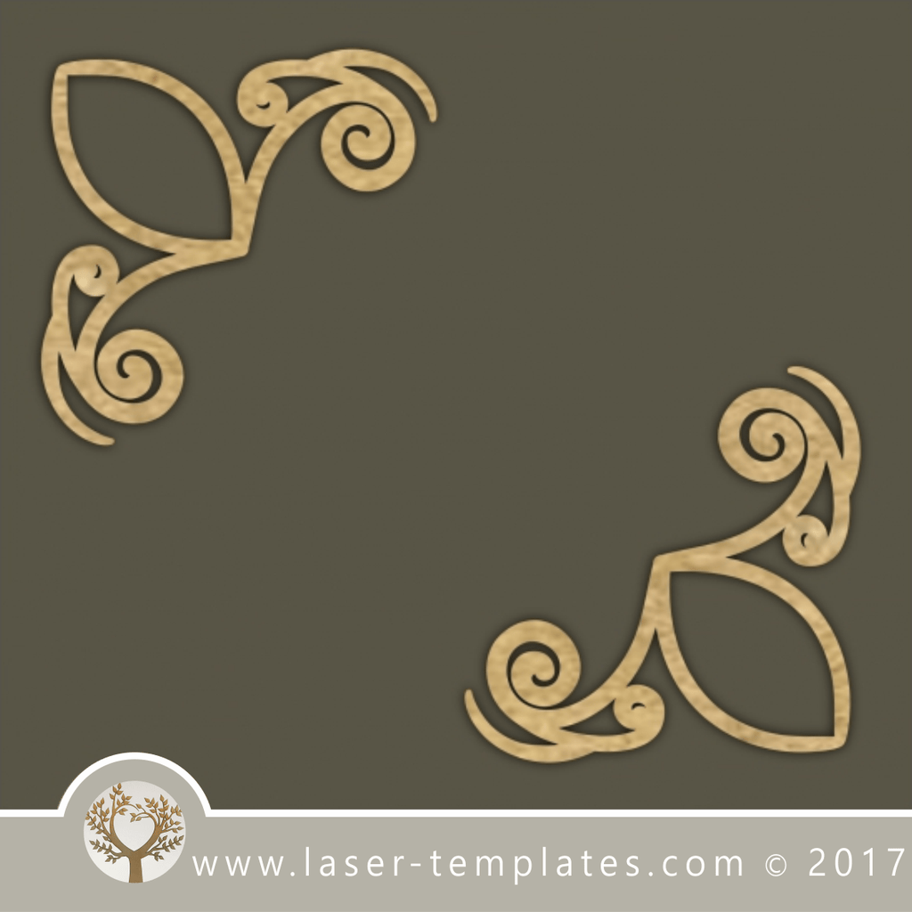 scrapbook corner template, laser cut designs download. – Laser Ready ...