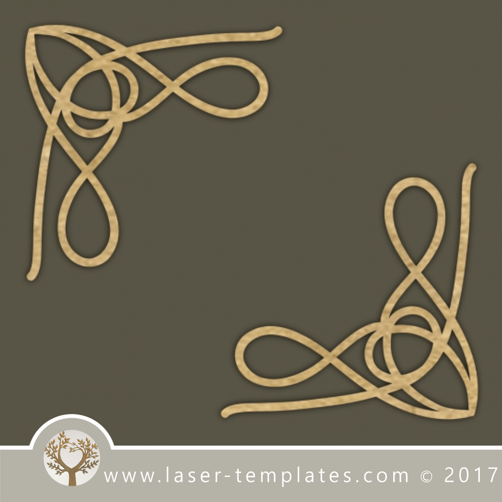 scrapbook corner template, laser cut designs download. – Laser Ready ...