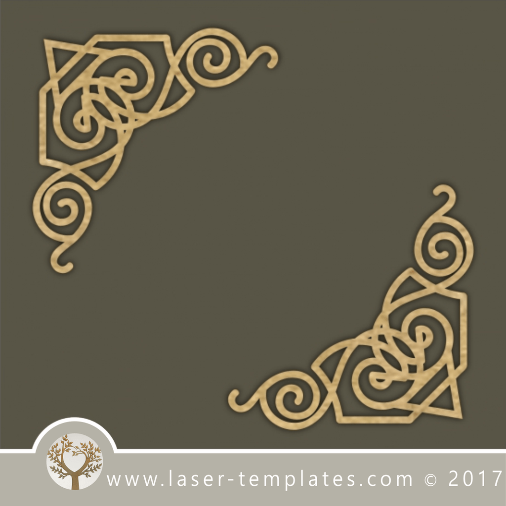 scrapbook corner template, laser cut designs download. – Laser Ready ...