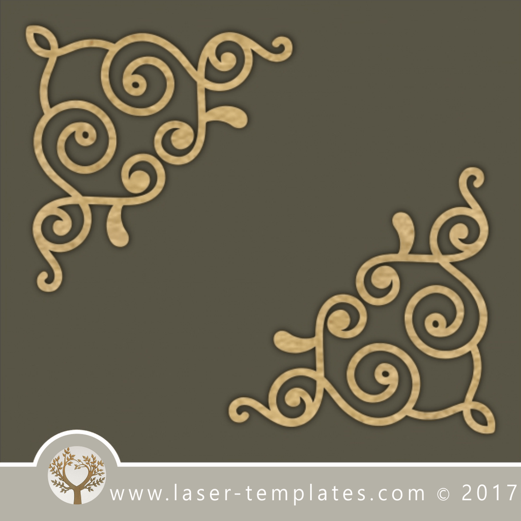 scrapbook corner template, laser cut designs download. – Laser Ready ...