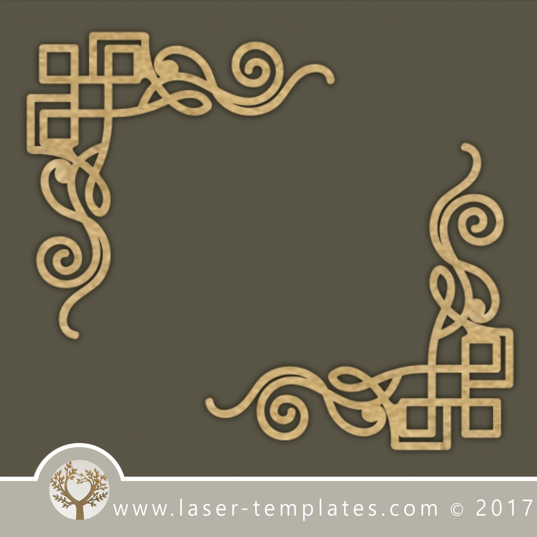 scrapbook corner template, laser cut designs download. – Laser Ready ...
