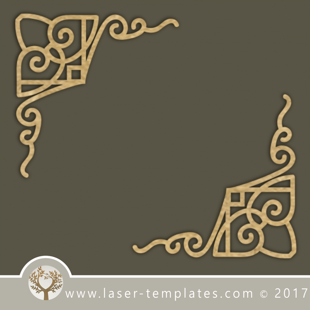 scrapbook corner template, laser cut designs download. – Laser Ready ...