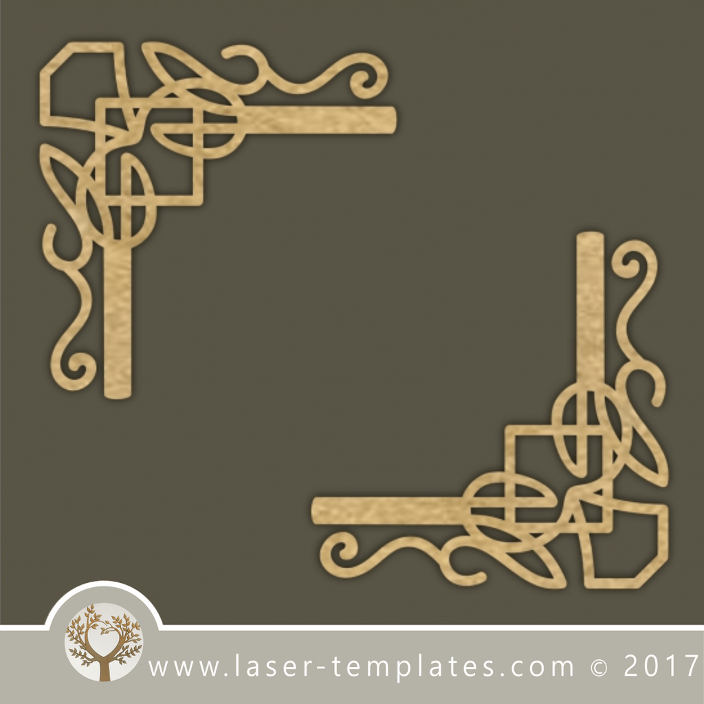 scrapbook corner template, laser cut designs download. – Laser Ready ...