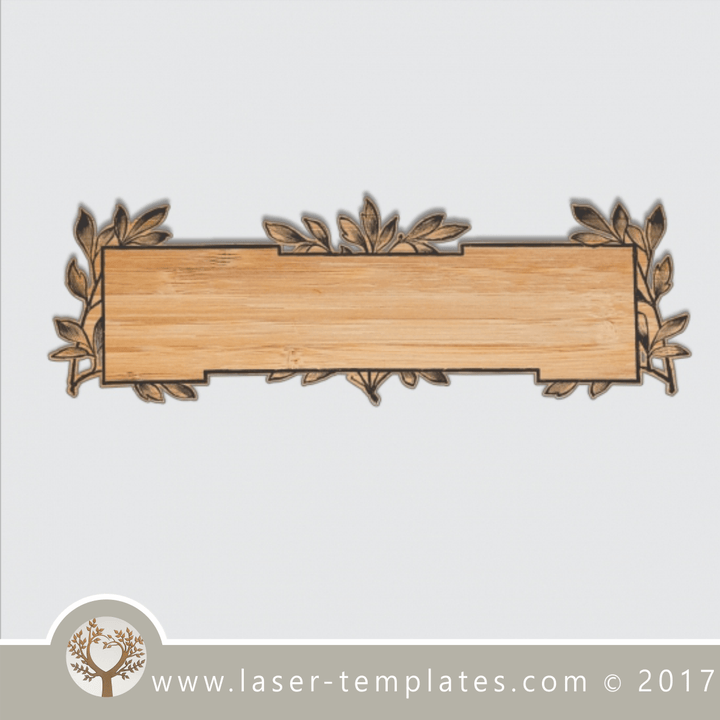 Vintage banner frame template, online laser template, design, pattern ...