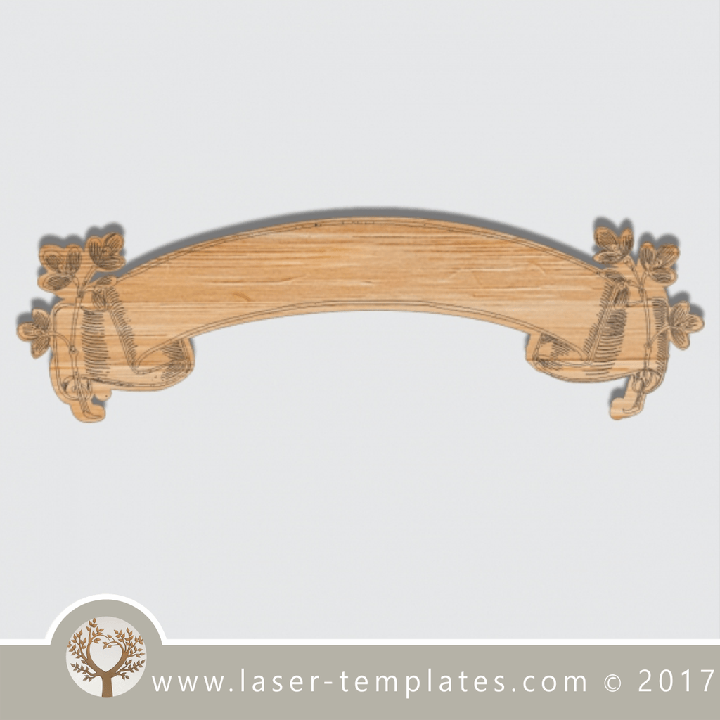 Vintage banner frame template, online laser template, design, pattern ...