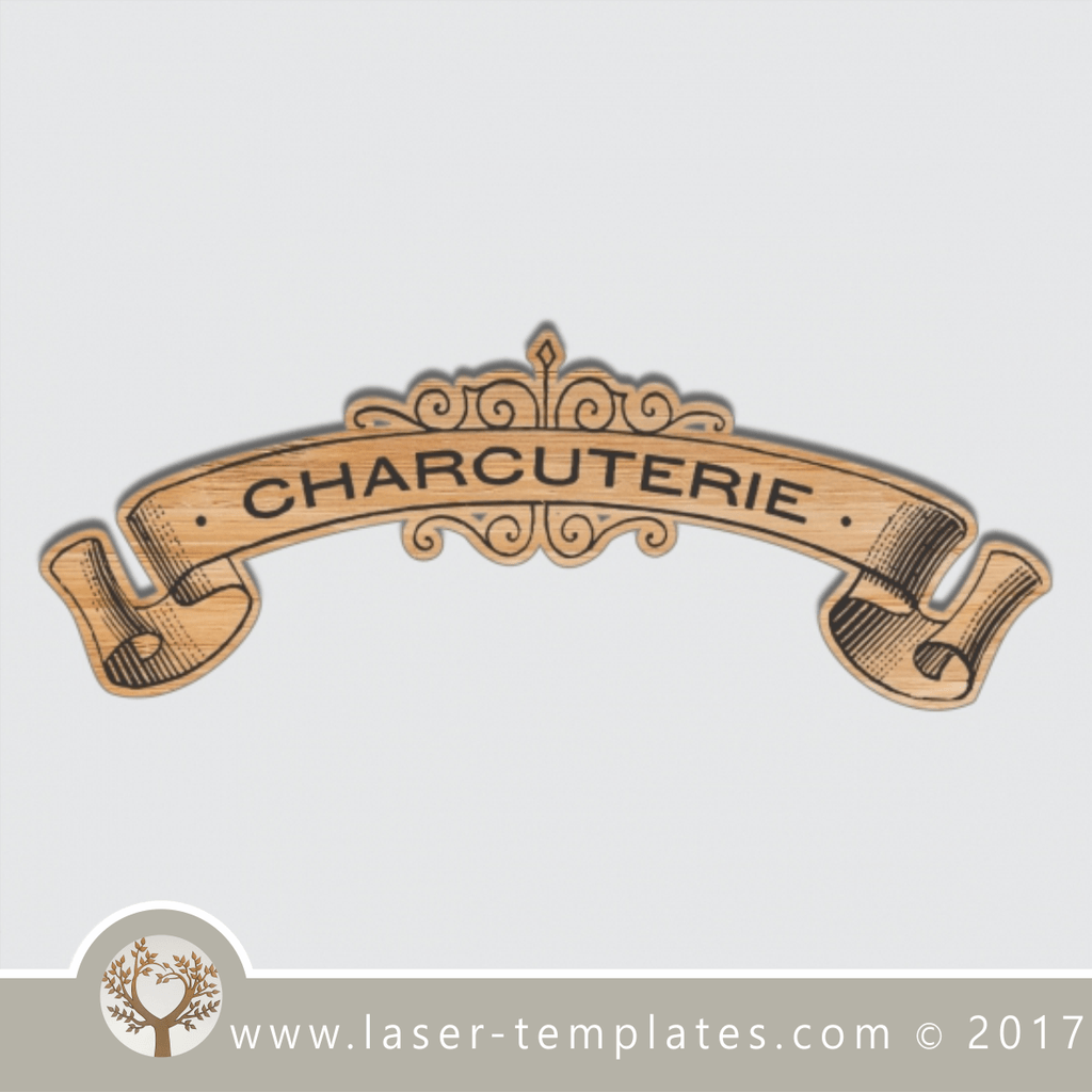 Vintage banner frame template, online laser template, design, pattern ...