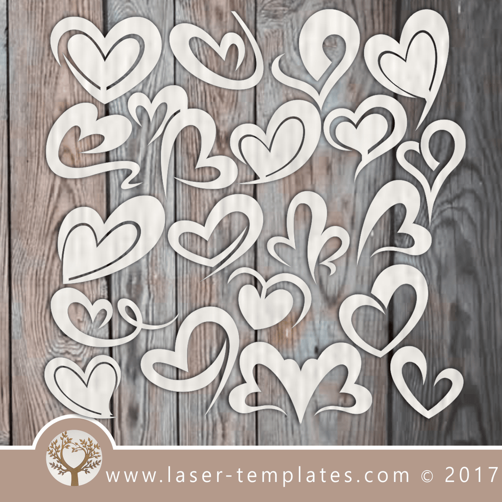 Heart template laser cut online store, free vector designs every day ...
