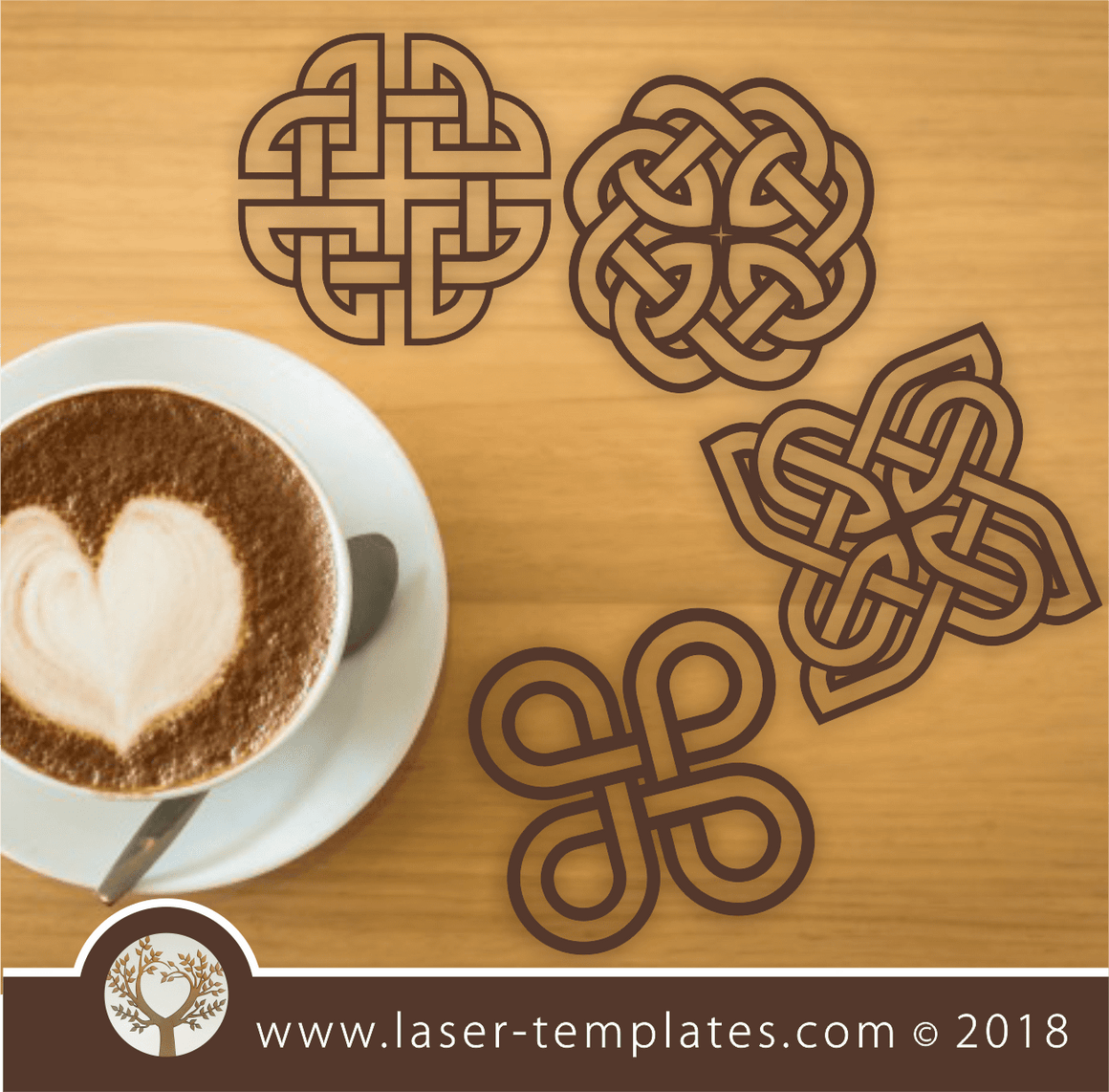 Laser Cut Coaster Templates. Download Vector Designs. – Laser Ready ...