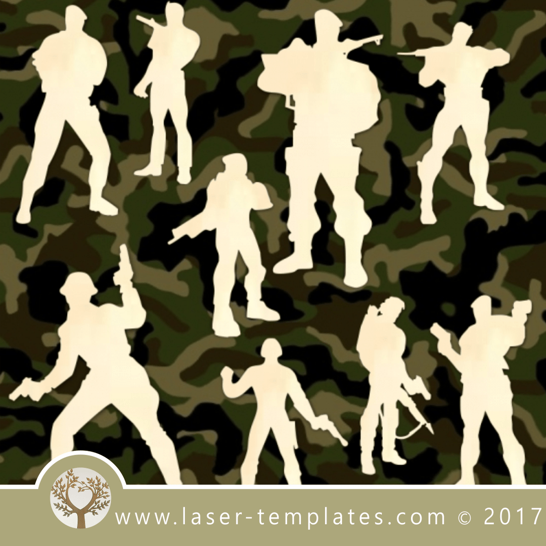 Soldier Set Laser cut template. Online vector design download free ...