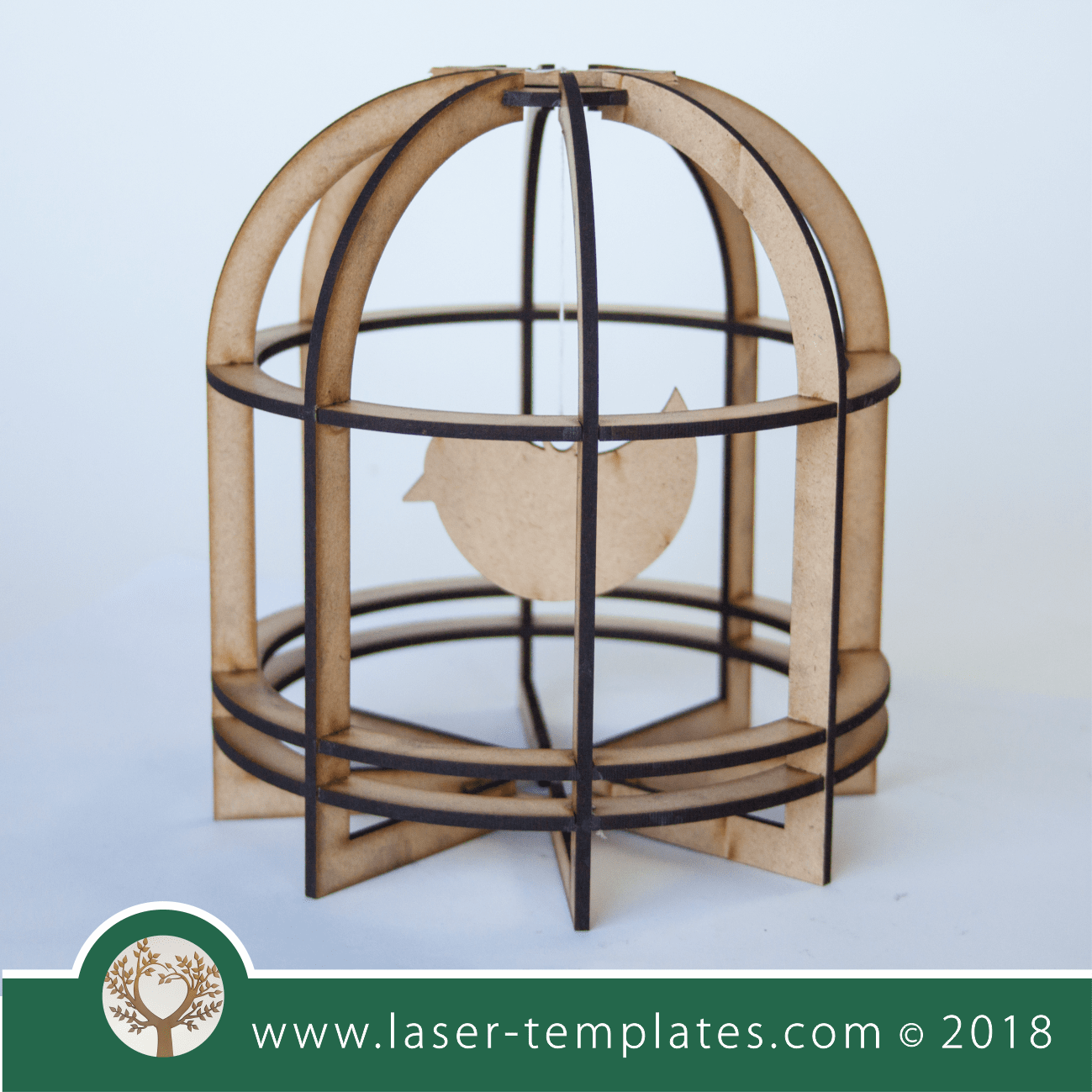 Simple 3mm Bird Cage – Laser Ready Templates