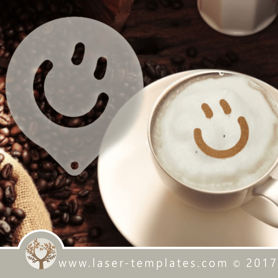 Smiley Stencil template, online laser cut pattern store, download ...