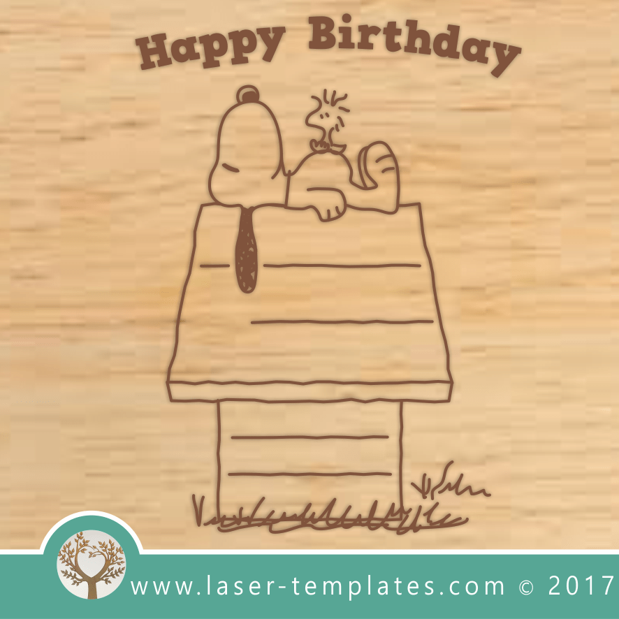 Laser Cut Snoopy Happy Birthday Engrave Template, Download Vectors ...