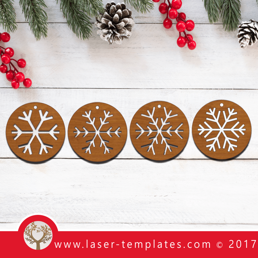 Laser cut template design Snowflake Christmas Decorations – Laser Ready ...