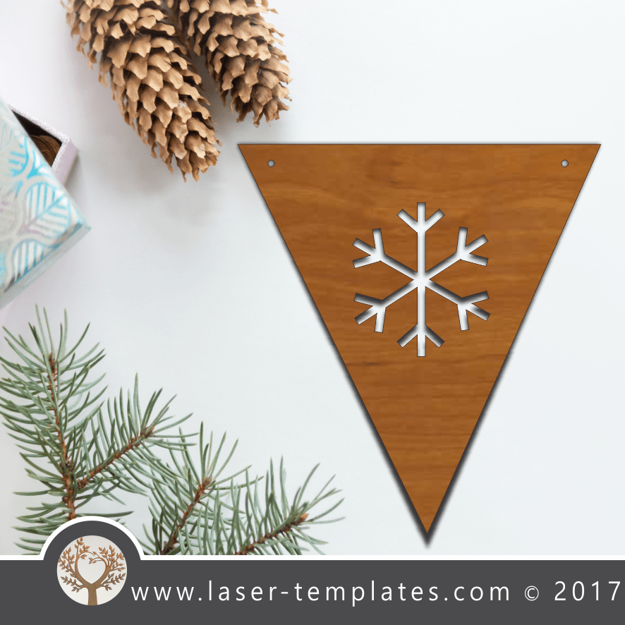 Snowflake String Banner – Laser Ready Templates