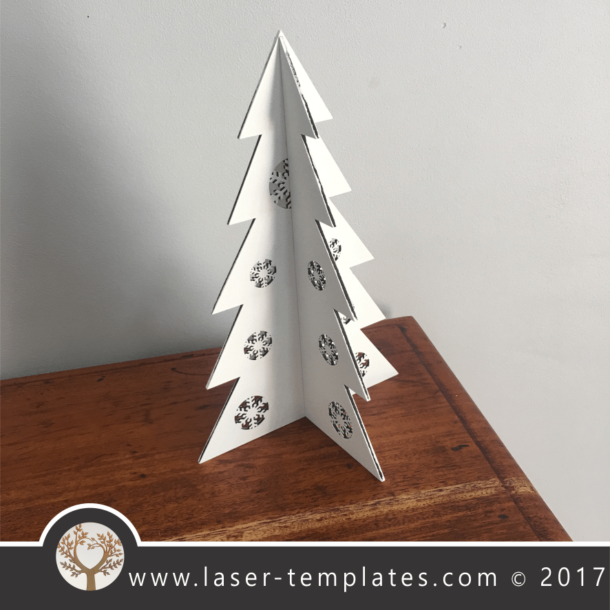 Snowflake Tree template, download laser cut designs – Laser Ready Templates