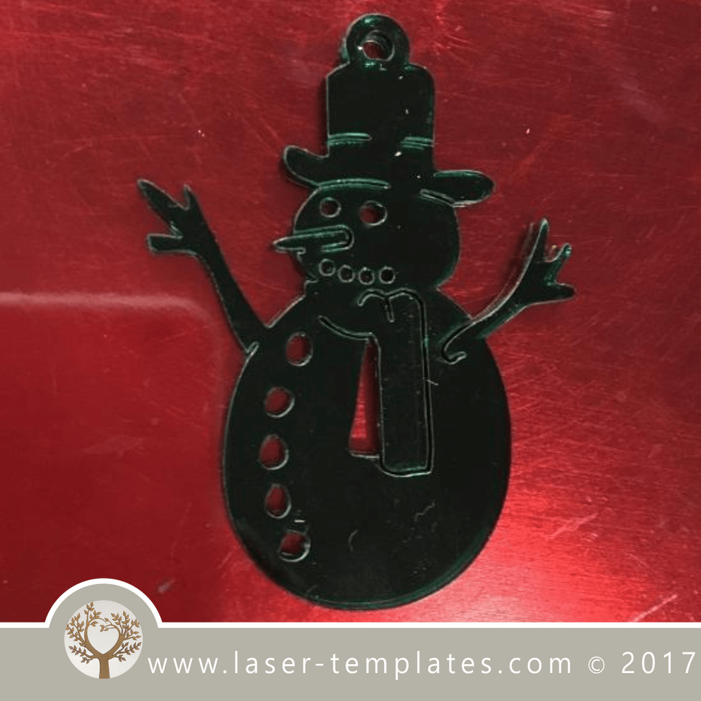 Snowman Christmas template for laser cutting, download vector designs ...