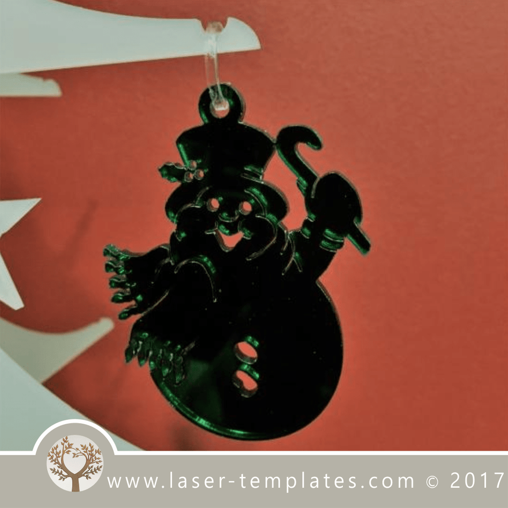 Snowman Christmas template for laser cutting, download vector designs ...