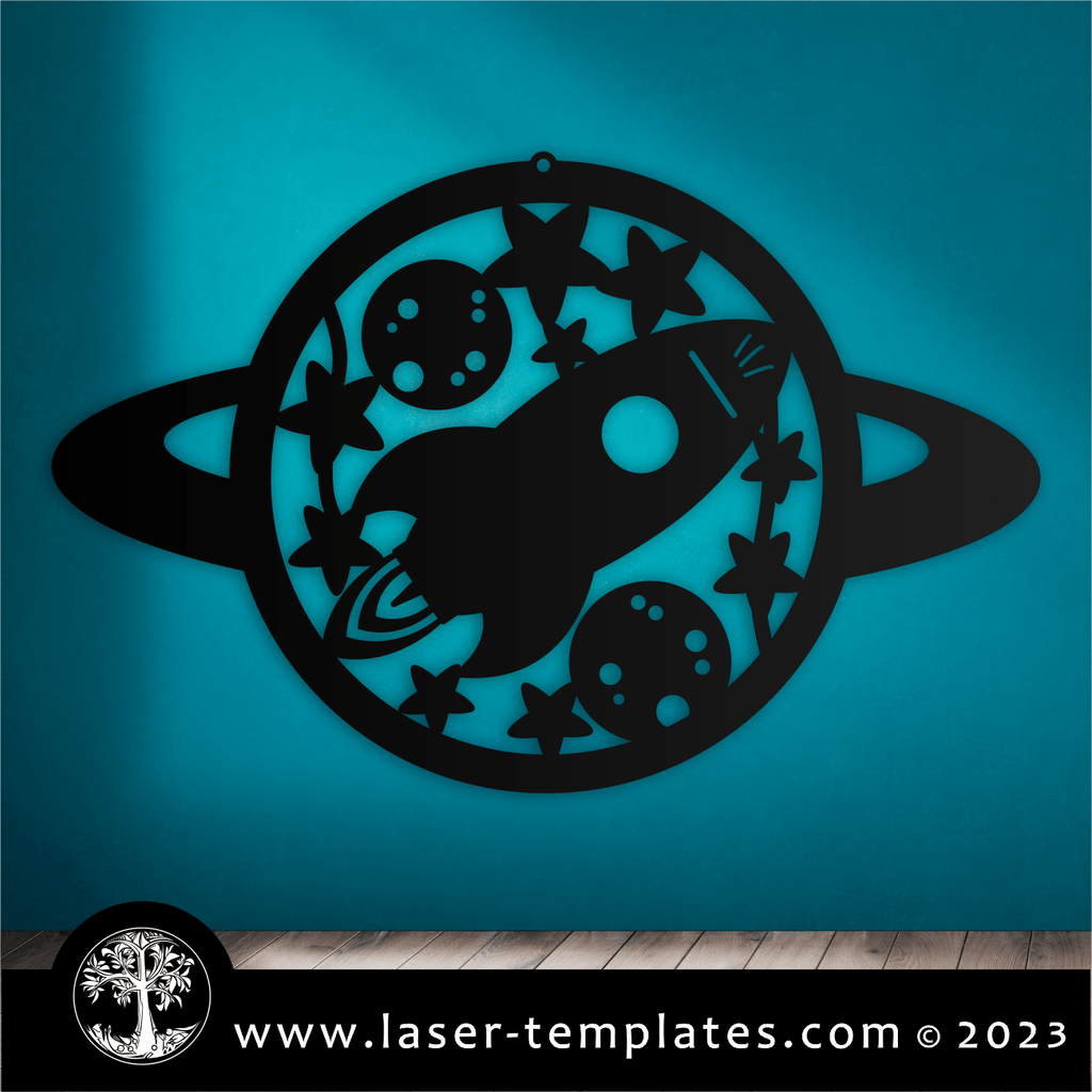 Space Rocket Wall Art – Laser Ready Templates