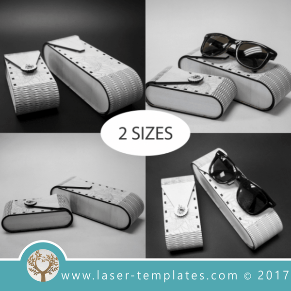 Spectacle Case template for laser cutting. Online store – Laser Ready ...