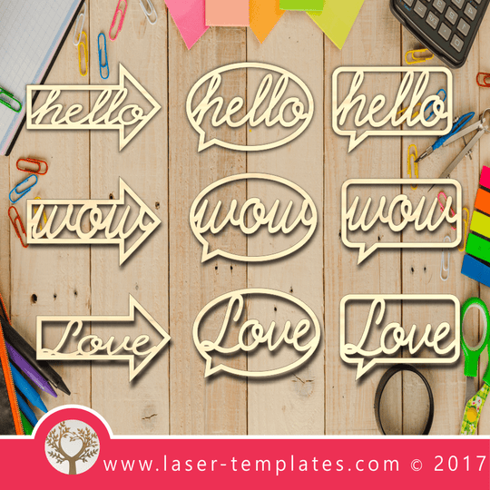 Laser Cut Speech Bubbles Template, Download Vector Designs Online ...