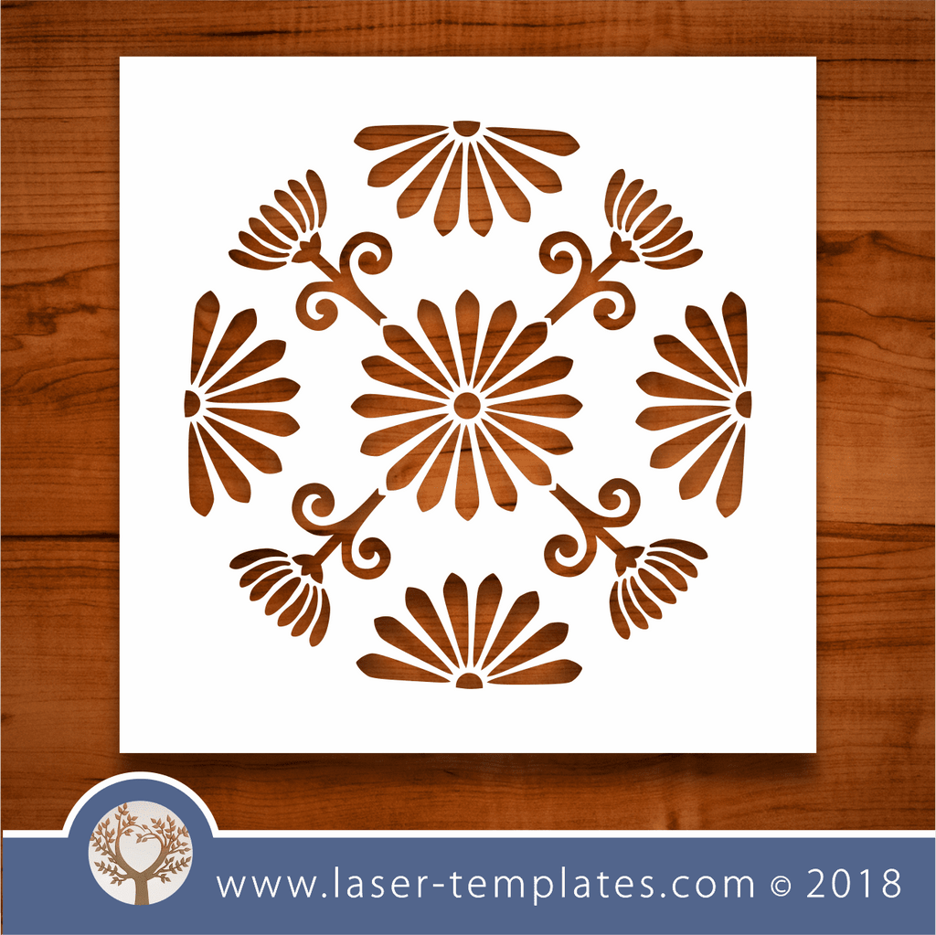 Laser Cut Spring Flower stencil Template. Shop designs online – Laser ...