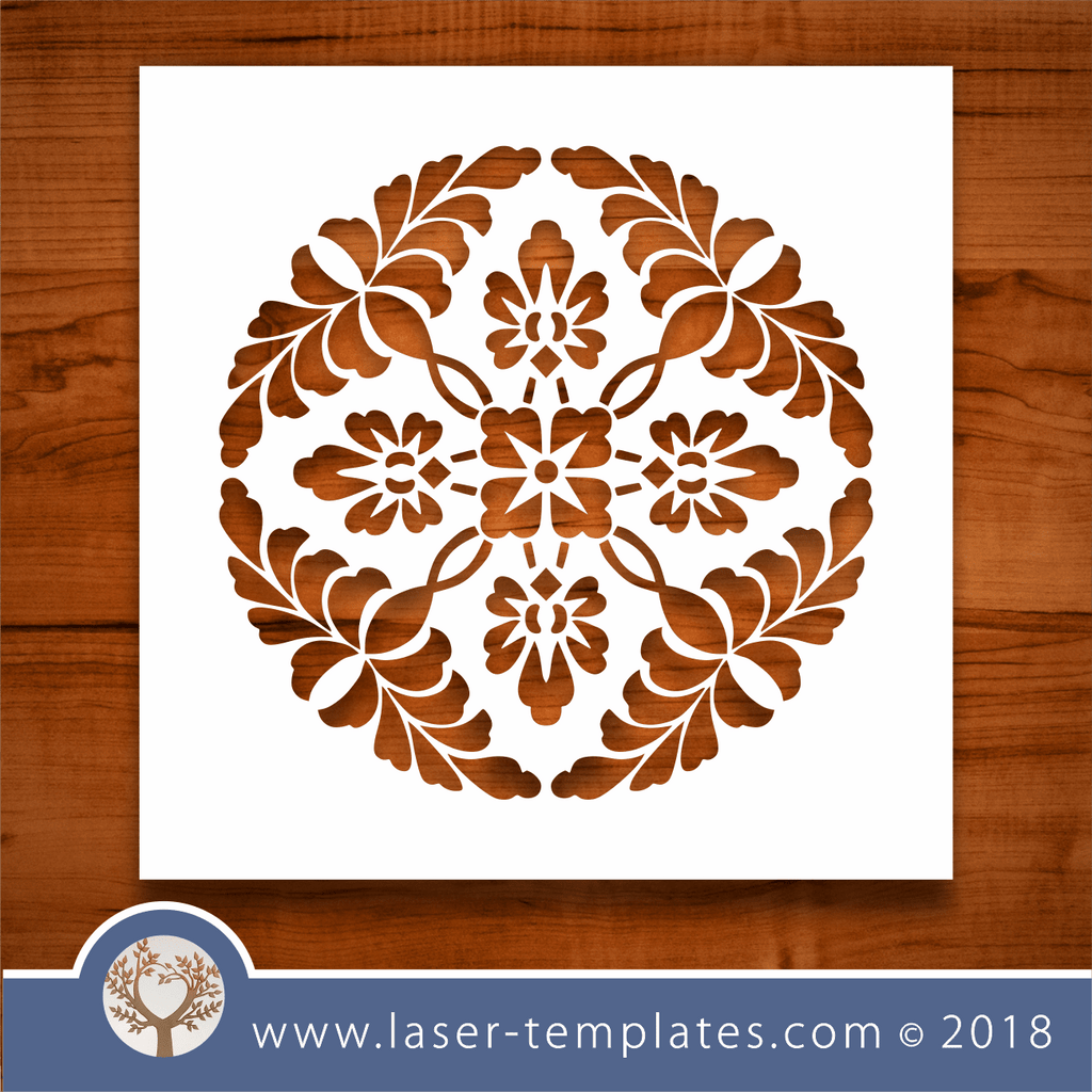 Laser Cut Spring Flower stencil Template. Shop designs online – Laser ...