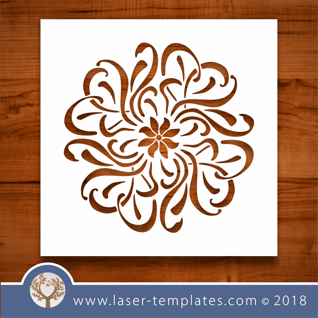 aser Cut Spring Flower stencil Template. Shop designs online – Laser ...